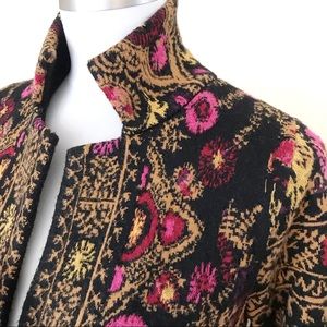 Moth | Jackets & Coats | Moth Payton Jacquard Blazer Boho Print Knit ...